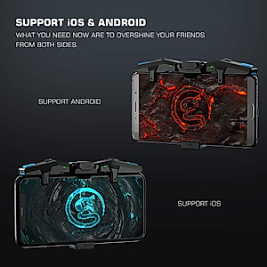 GameSir Mobile Game Controller F4 Falcon, Zero Latency Foldable Gaming Trigger, Plug and Play Mobile Trigger for Pubg, Knives Out, Rules of Survival, Call of Duty for Android and iOS Phone