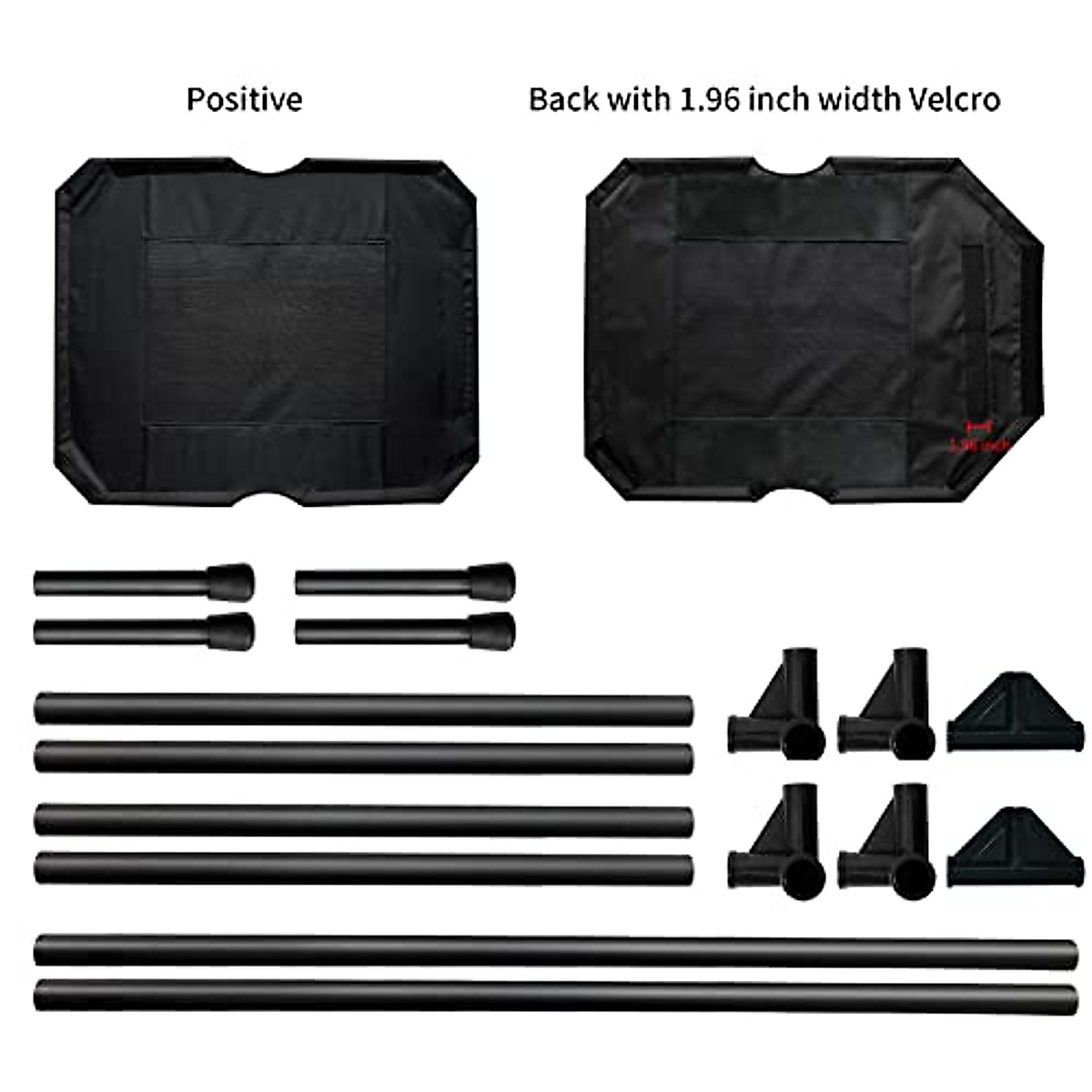 LOOGU Elevated Dog Bed, Portable Raised Dog Cot Bed for Indoor and Outdoor Use Dog Bed with Breathable Mesh and Durable Frame