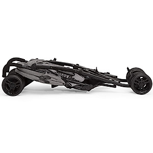 Jeep PowerGlyde Plus Stroller by Delta Children Lightweight Travel Stroller with Smoothest Ride, Aluminum Frame, 4-Position Recline, Extra Large Storage Basket, Grey