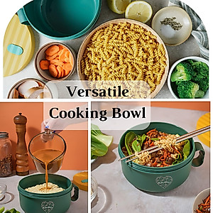 AI LOVE PEACE Microwave Ramen Soup Bowl - Instant Noodle Cooker for Dorm Room Essentials with Lid - Ramen Maker - Microwave Safe Bowls BPA Free Pefect College Gifts and Holiday Gifts