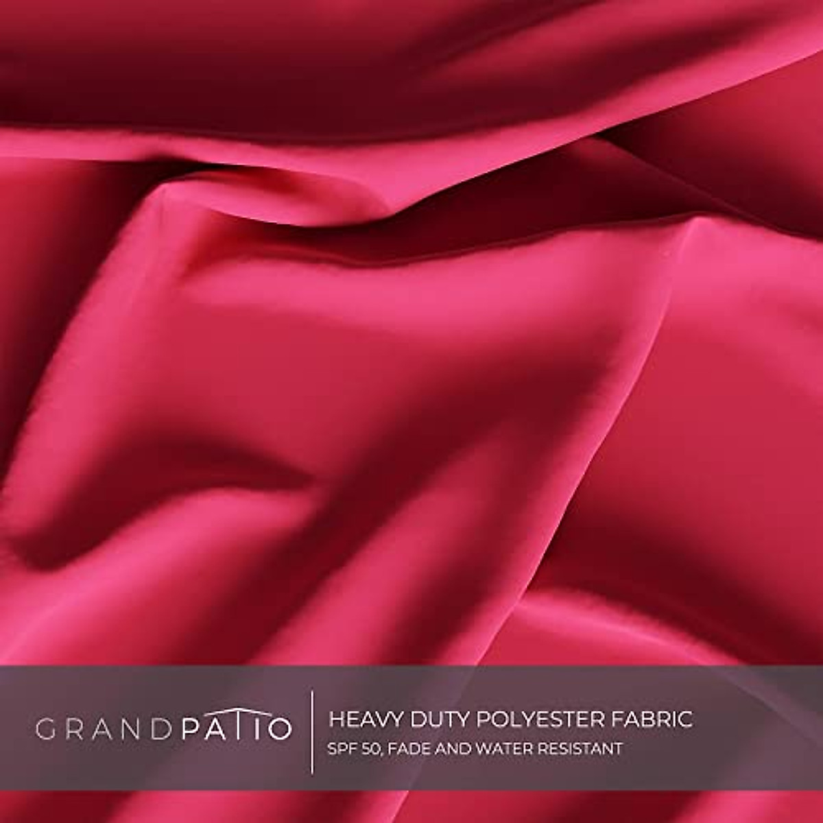 Grand patio Deluxe NAPOLI 12FT Patio Umbrella, Curvy Aluminum Cantilever Umbrella with Base, Round Large Offset Umbrellas for Garden Deck Pool (Red, 12 FT)