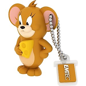 Emtec ECMMD16GHB103 - USB 2.0 Flash Drive - 16 GB, 16 Go - Licence Range - HB103 Collection - Hanna Barbera - Jerry Character - 3D Gum Soft Touch