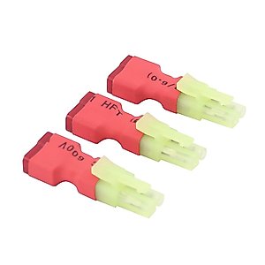 BDHI 3pcs Compatible with Micro Mini Tamiya Male(Reversed) to T-Plug Style Female Adapter for Airsoft(B105-3)