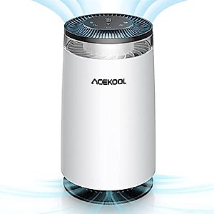 Acekool AD4 Air Purifiers for Home, Air Purifiers Air Cleaner For Smoke Pollen Dander Hair Smell Portable Air Purifier with Sleep Mode Speed Control, 24dB Quiet Air Purifier
