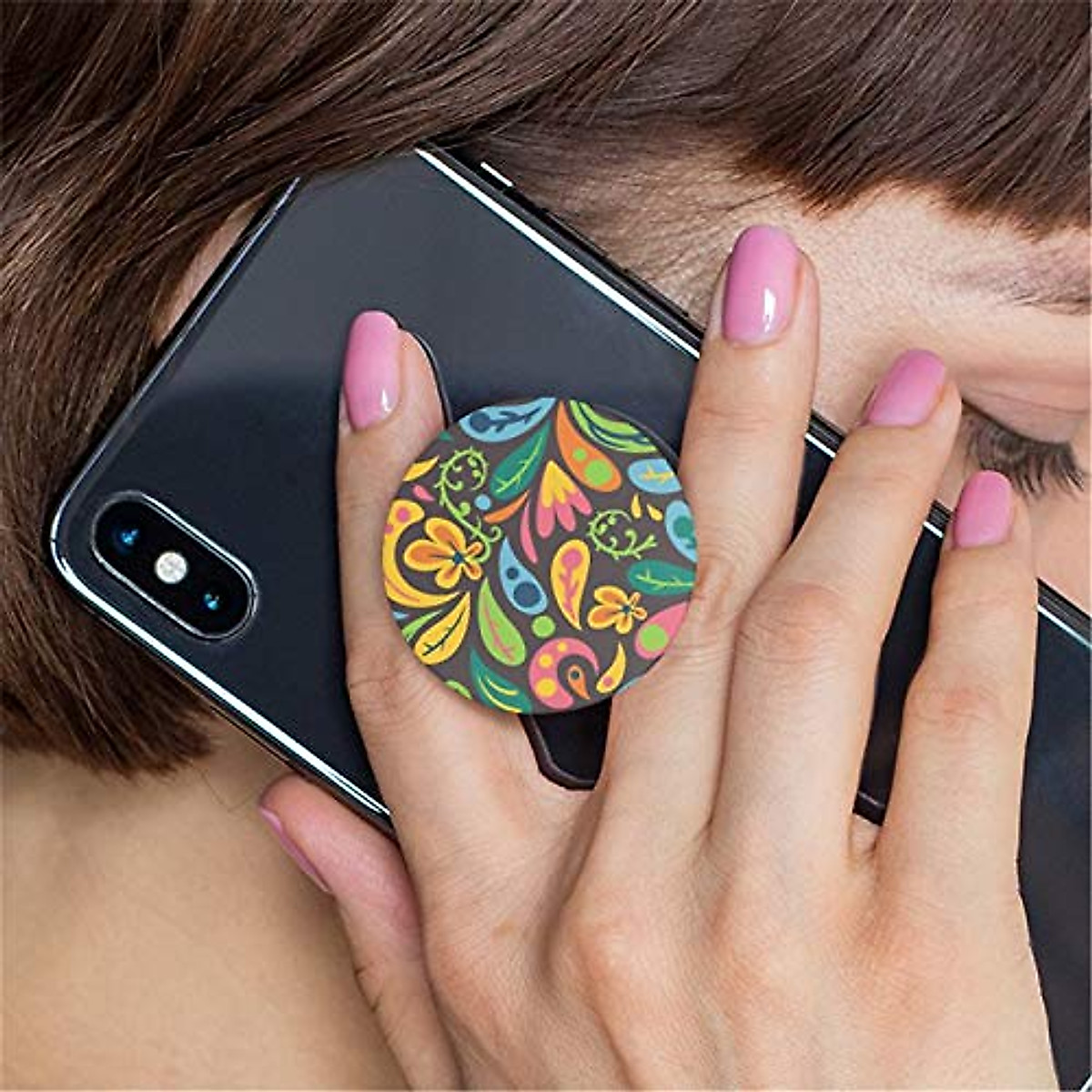 Foldable Cell Phone Stand and Tablets Holder (3 Pack) - Black White Marble Heart Pink