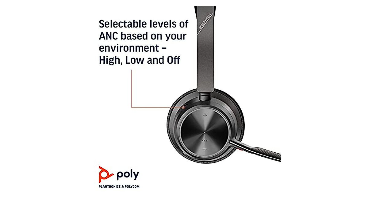 Poly Voyager Focus 2 UC Headset: ANC, Clear Calls, Comfort
