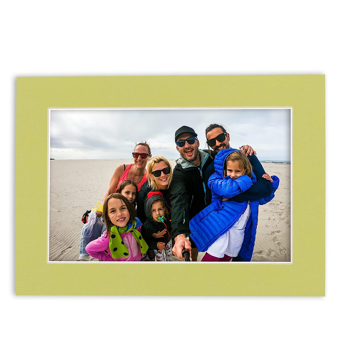 12x18 Mat Bevel Cut for 11x15 Photos - Acid Free Pistachio Green Precut Matboard - For Pictures, Photos, Framing - 4-ply Thickness