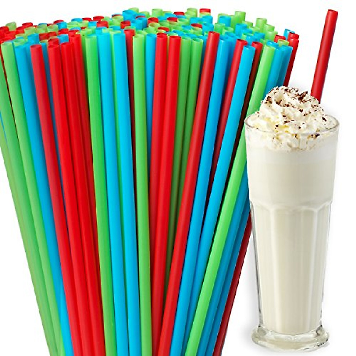 Colorful Multi-Colored Jumbo Straws - (Pack of 250) - Vibrant Design - Perfect for Parties & Events