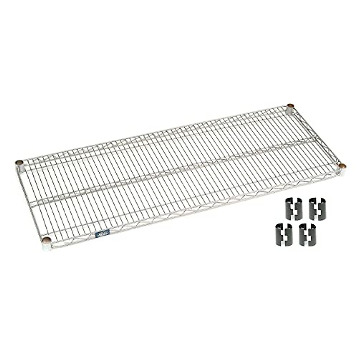 Nexel Poly-Z-Brite Wire Shelf w/Clips, 60" W x 18" D
