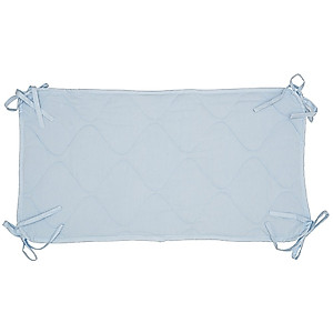 Abstract Quilted Portable Crib Bib Sheet Saver 24.5" X 13" (1 Pack, Blue)
