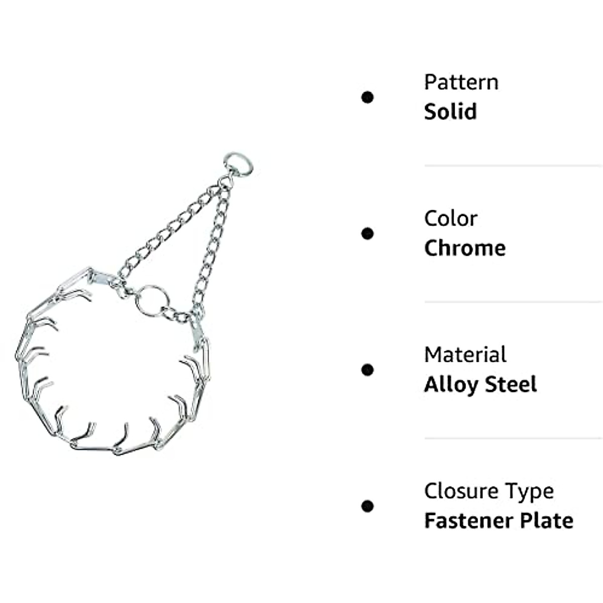 Herm SPRENGER Ultra-Plus Prong Dog Training Collar, 2.25 mm x 13" Neck Size, 2.25 mm x 16" Chain Length, Steel Chrome Plated Dog Prong Collar, Pinch Collar for Dogs, Dog Correction Collar