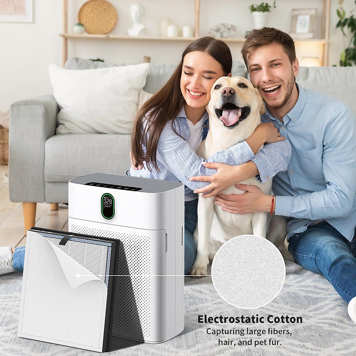 HY4866 Replacement Filter for MORENTO HY4866 Air Puri fier and YIOU M1 Air Puri fier, 4 Pack with 4 Extra Pre-filter, Enhanced Version