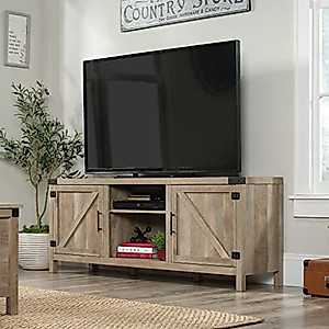Sauder Bridge Acre Credenza, for TV's up to 65", Lintel Oak Finish