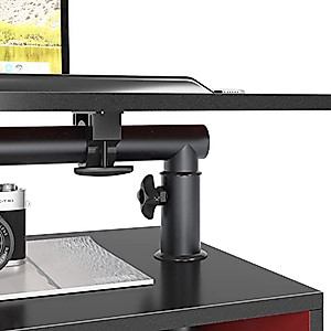 sogesfurniture Height Adjustable Nightstand Movable Bedroom Side Table Overbed Bedside Table Stackable End Table Cabinet for Storage,Black BHUS-CT1-BK-N