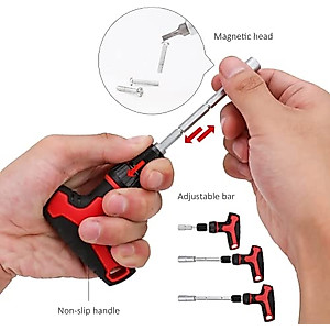 Amazon Basics 27-Piece Magnetic T-Handle Ratchet Wrench and Screwdriver Set