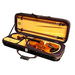 MI&VI AF-5003 Lightweight 4.5lb Hard Viola Travel Case With Reflective Safety Strips | Shoulder Straps | Hard-Shell | High-Density Foam - MIVI Music (15.5" to 16" inch)