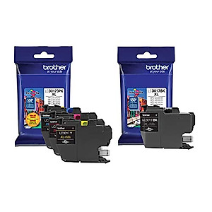 Brother LC3017 High Yield Ink Cartridge Set of Black, Cyan, Magenta, Yellow in Retail Packing