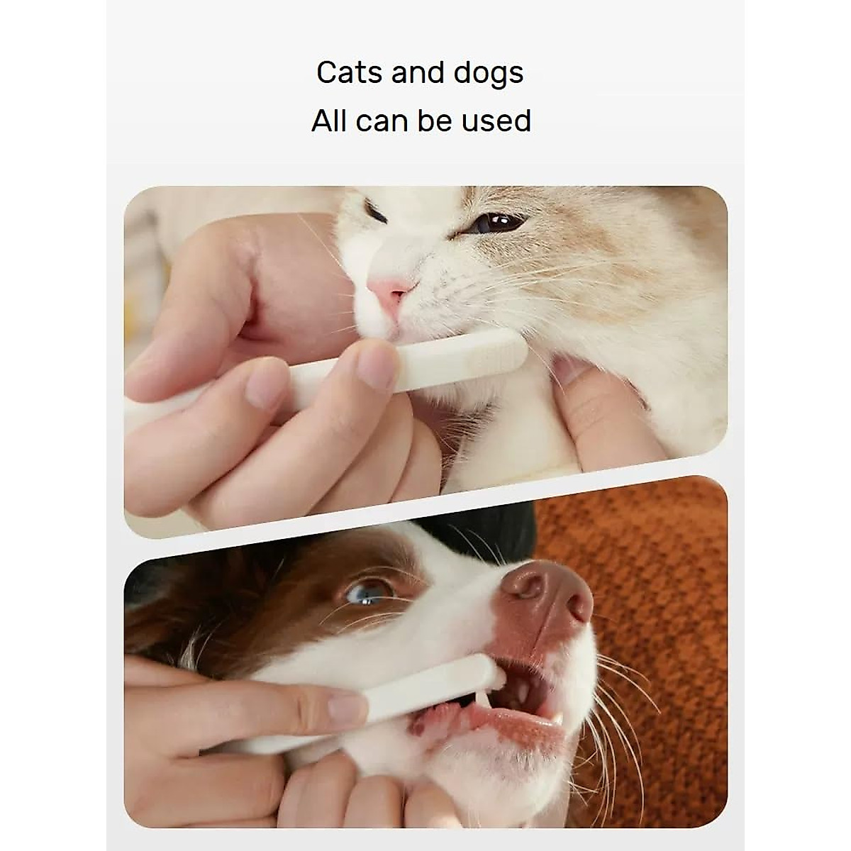 IMAIOWO Dog Toothbrush,Cat Toothbrush,Extra Soft Brush Wires,Pet Toothbrush Toothbrush for Dogs& Cats,Teeth Cleaning,Dental Care,Brushing Kit,3 Pack Kit (White/Green/Pink)