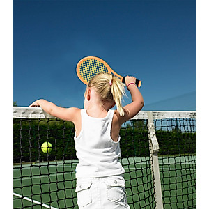 Kids Tennis Racket,17 Inch Plastic Tennis Racket with 2 Soft Balls,2 Tennis Balls and 4 Shuttlecocks for Kid,Toddler Outdoor/Indoor Sport Play (Green&Yellow)