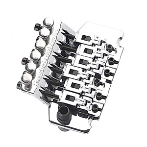 Double Rocking Tremolo Bridge System,Electric Guitar Spring Stabilizer Device Double Vibrato System Compatible with ST Style Electric Guitar(silver)
