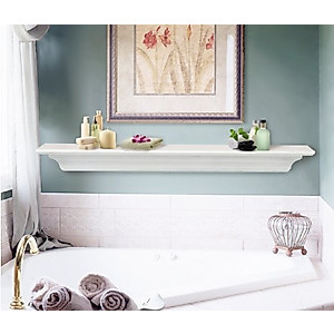 Pearl Mantels 618-72 Crestwood Mantel Shelf, 72-Inch, White