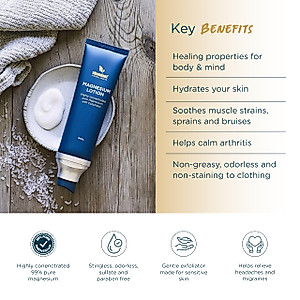 Abundant Natural Health MAG I.C. Magnesium Lotion Infused with Cucumber for Fast Relief, Soothes and Relaxes Muscles, Effective and Quick Absorption, Fragrance-Free, 90mL