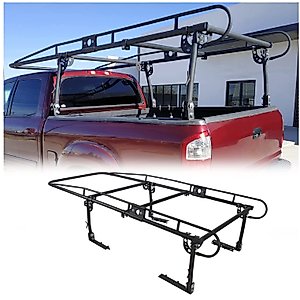 7BLACKSMITHS 1000 LBS Adjustable Truck Contractors Rack Ladder Pickup Kayak Lumber Rack Side Bar Long Cab Full Size 60"(W) x 138"(L) x 34"(H) (You Will get 2 Boxes)