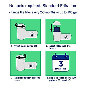 NRP 3-pack Standard Water Filter Replacement for PUR Faucet Filtration System Reduces chlorine & BPA Free