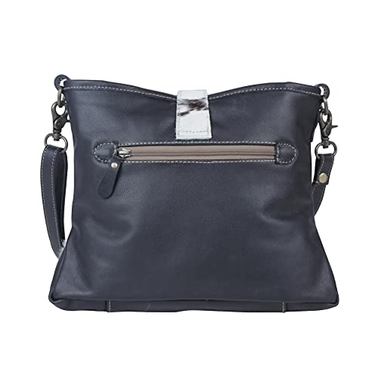 Myra Bag Blue Labyrinth Leather & Hairon Bag S-3982