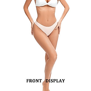 POKARLA Seamless Thongs for Women breathable Low Rise No Show Panties Invisible Underwear Pack of 10