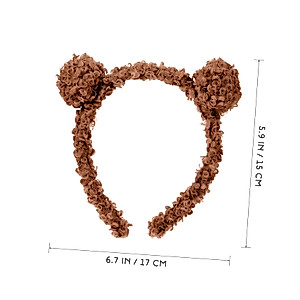 FUNOMOCYA 6pcs Cute Bear Ears Headband Bear Ears Head Bands Cute Headbands Face Washing Hair Hoops Cartoon Resin Issue Card Fluffy Hair Hoops Bear Ears Headdress Lovely Headdress