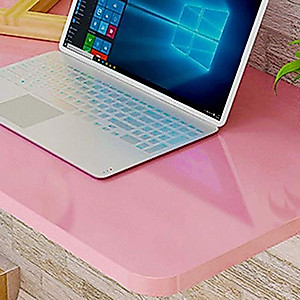 PIBM Stylish Simplicity Shelf Wall Mounted Floating Rack Shelves Foldable Dining Table Bookshelf Computer Desk Solid Wood Metal Bracket Smooth,12 Sizes,5 Colors, Pink , 100x50cm