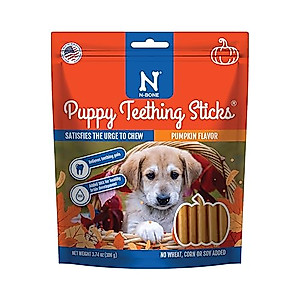 N-Bone Puppy Teething Sticks Harvest Edition Pumpkin Flavor, 3.74-oz Bag