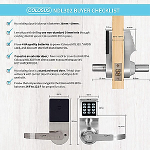 Colosus Electronic Trusted Digital Keyless Door Lock, Keypad – Smartcode Security, Grant & Control Access for Home, Office (Black - 4 Key Fobs)