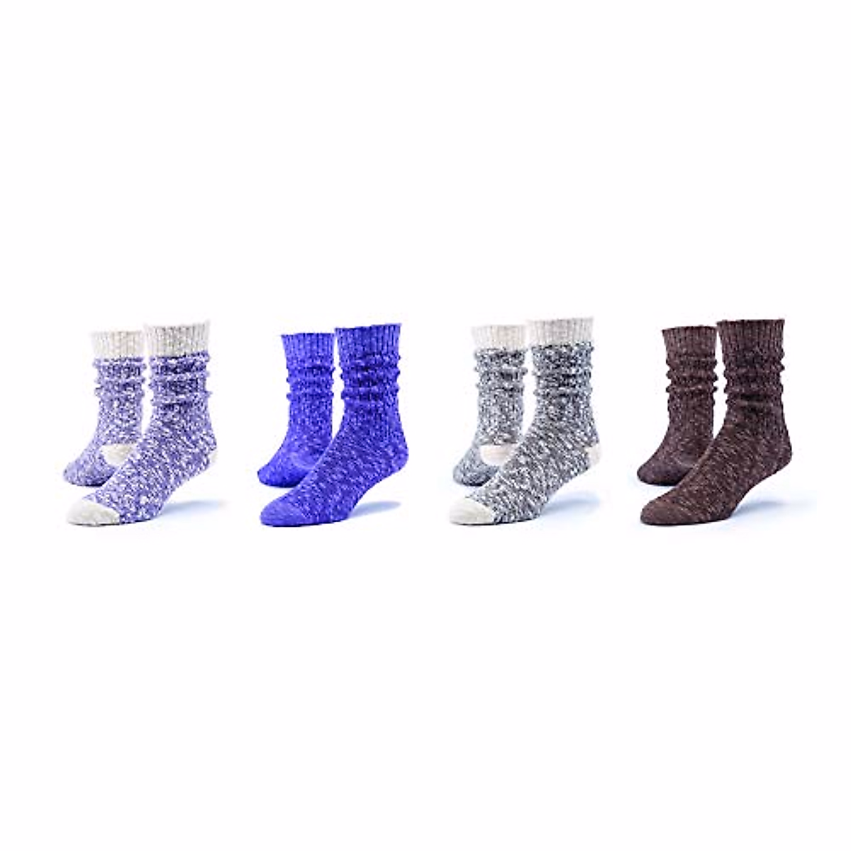 Maggie's Organics - Organic Cotton Ragg Socks - Classic for Women & Men - 4 Pairs - Unisex - Casual & Comfortable - Soft - Long Lasting - Made In The USA