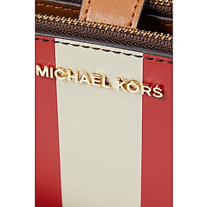 Michael Kors Jet Set Double Zip Wristlet Bright Red One Size