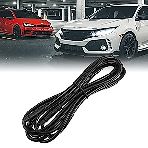 X AUTOHAUX 2 Pcs 8 Pin 9.84ft 300cm Backup Camera Extension Cable Dash Camera Cord Wires Car Rear View Camera