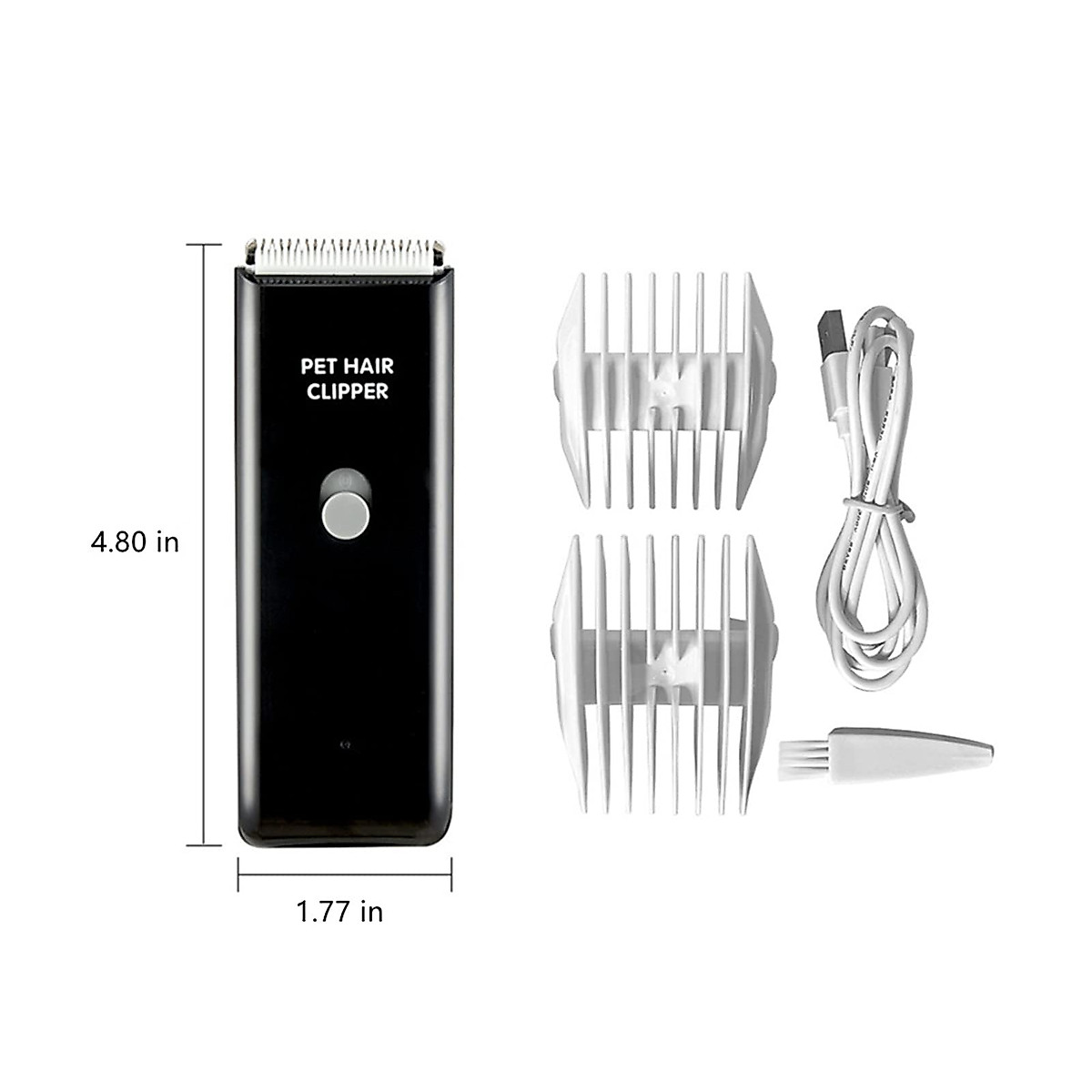 Tileon Dog Clippers,Quiet Washable USB Rechargeable Cordless Dog Grooming Kit,Electric Pets Hair Trimmers Shaver Shears for Dogs and Cats Black