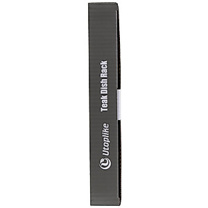 Utoplike Teak Dish Drainer Rack Collapsible 2 Tier Dish Rack Dish Drying Rack Foldable Plate Organizer Holder for Kitchen Compact