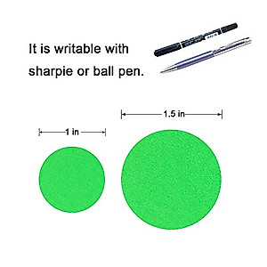 Hcode 1 Inch Color Coding Label Bright Neon Fluorescent Garage Sale Stickers Blank Yard Sale Price Stickers Permanent Adhesive Dots Stickers Frosted Surface Writable Paper Labels 1000 Pieces