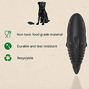 Dog Toys, Squeaky Dog Chew Toy - Tough & Durable Natural Rubber Dog Toy & Toothbrush for Pet Dental Care & Healthy Gums