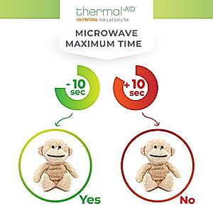 Thermal-Aid Zoo — Mini Jo Jo The Monkey — Kids Hot and Cold Pain Relief Boo Boo Tool — Heating Pad Microwavable Stuffed Animal and Cooling Pad — Easy Wash, Natural Sleep Aid