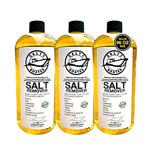 Salty Boater Salt Off Concentrate - 96 fluid ounces - Salt Remover For Boats & Marine Engine Flush for Boats, Vehicles, Trailers - Winterize Cleaner & Boat Wash - Wash Salt Away With or Without Cannon