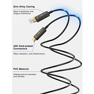 SOEYBAE 8K Fiber Optic HDMI Cable 100ft/30m, HDMI Cable 2.1 Support 8K@60Hz, 4K@120Hz, 48Gbps, eARC, HDCP2.2,PS5