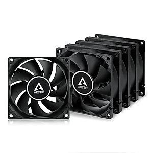 ARCTIC F8 PWM PST (5 Pack) - 80 mm PWM PST Case Fan with PWM Sharing Technology (PST), Quiet Motor, Computer, Fan Speed: 300-2000 RPM - Black