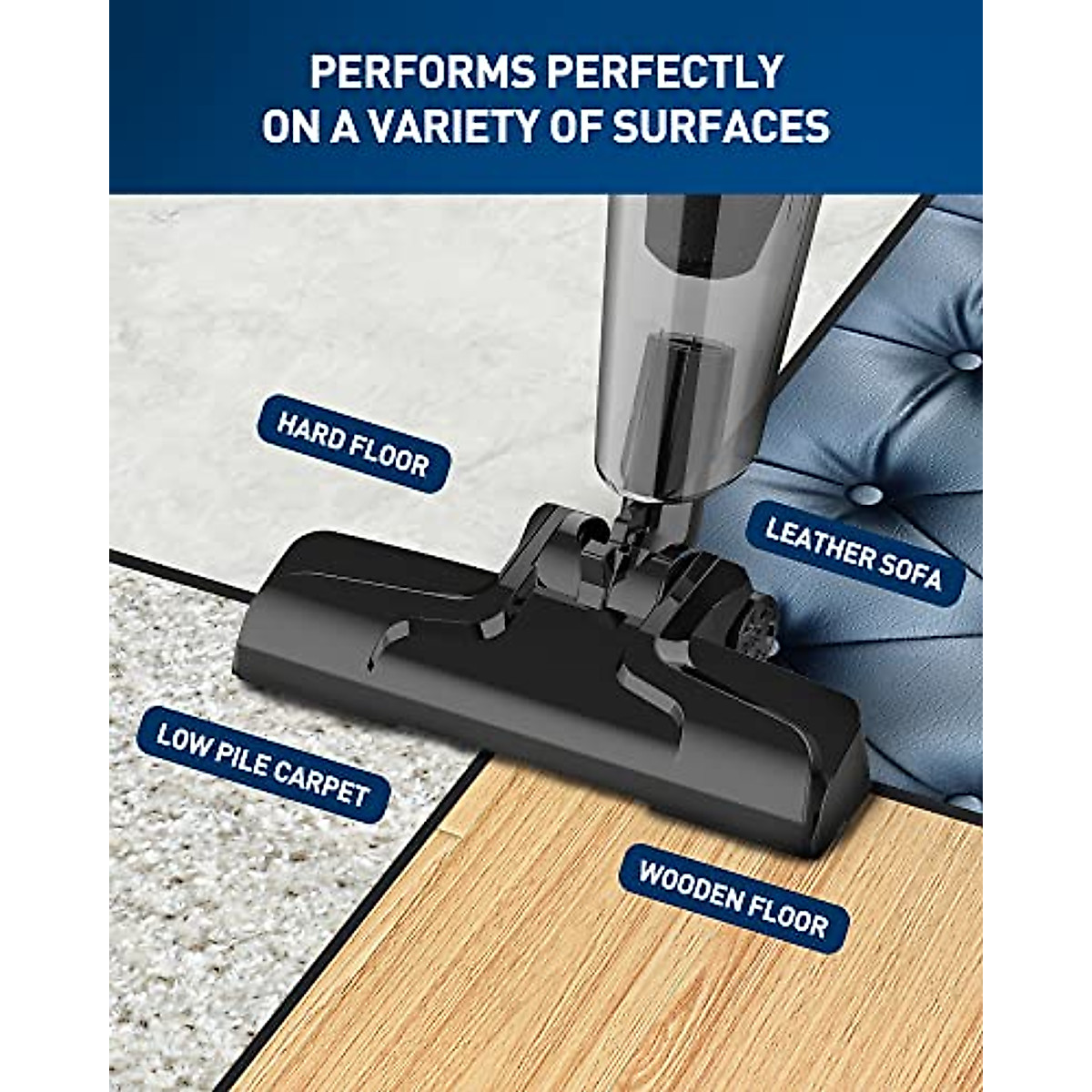 Hihhy Stick-Vacuum Cleaner-Corded Small-Handheld Vacuum - Lightweight Electric Brooms, 18Kpa Powerful Suction 4-in-1 Portable 600W Bagless Mini Hand Vac for Home Pet Hair Hard Wood Floor