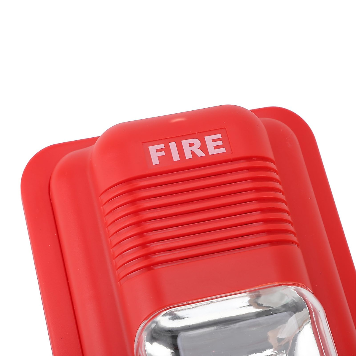 Audible and Visual Fire Alarm Device, Plastic Sound and Light Fire Alarm Warning Strobe Siren Alert Security System for Residential Buildings