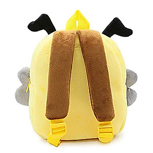 KISSOURBABY Zoo Toddler Kids Backpacks Cute Plush Little Girls Boys Animal Backpacks(Bee)