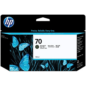 HP 70 Matte Black 130-ml Genuine Ink Cartridge (C9448A) for DesignJet Z5400, Z5200, Z3200, Z3100 & Z2100 Large Format Printers