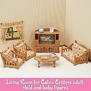 Calico Critters Comfy Living Room Set - Toy Dollhouse Furniture & Accessories Set for Ages 3+